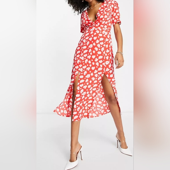 French Connection | Dresses | New French Connection Tie Back Midi Dress ...